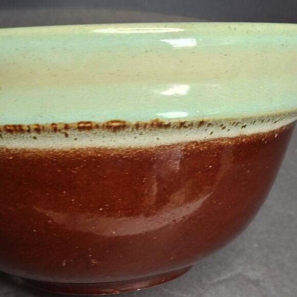 Red Wing Pottery | Dining | Vintage Red Wing Pottery Bowl 8 Brown Teal ...